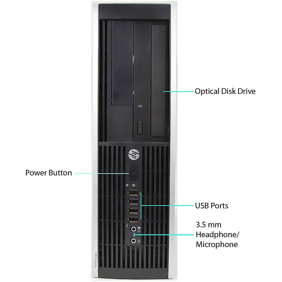 HP Elite Desktop Computer Tower PC, Intel Core i5, 4 GB Ram, 500 GB HDD (Upgrades Available) WiFi, DVD-RW, Complete PC with 17" Monitor, K.B & Mouse, Windows 10 (Renewed)