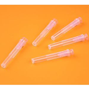 34Ga 0.15Inch Disposable Injection Needle with Cap for Animal, Pet, Poultry and Industrial Dispensing Needl Accessories 20pcs