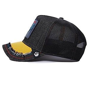 Goorin Bros. Unisex Silky Roots Collection Denim Adjustable Trucker Hat, Black (Silky Cock), One Size