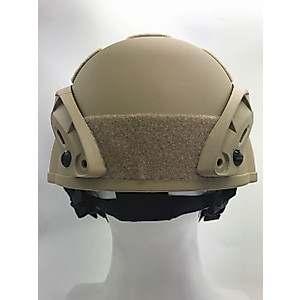 Willbebest Tactical Airsoft Paintball MICH 2000 Helmet with Side Rail & Wing-Loc Adapter, Comes with a Half Face Metal Mesh Airsoft Mask