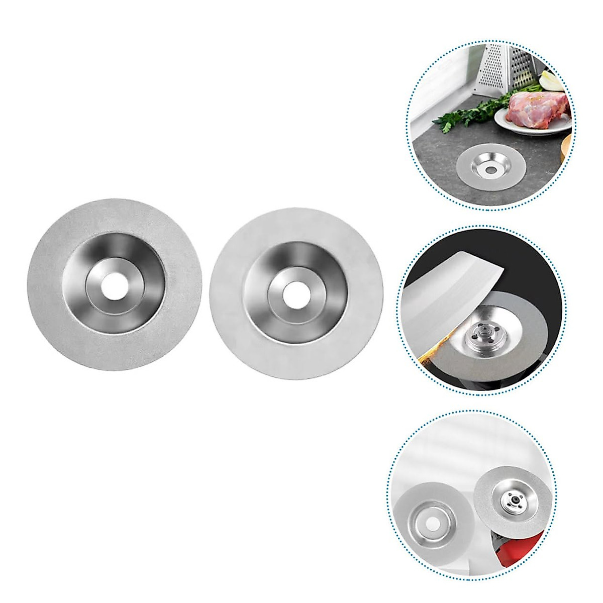 CHILDWEET 2pcs Grinding Blade Diamond Sharpener Stone Sharpening Wheel Diamond Sharpener Tool Electric Sharpener Diamond Sharpeners for Knives Kitchen Sharpen The