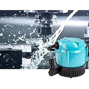 Little Giant 500203, 1-A 115 Volt, 1/200 HP, 170 GPH Small Submersible Permanently Oiled Pump for Fountain, Water Displays and Air Conditioners, 6-Foot Cord, Blue,