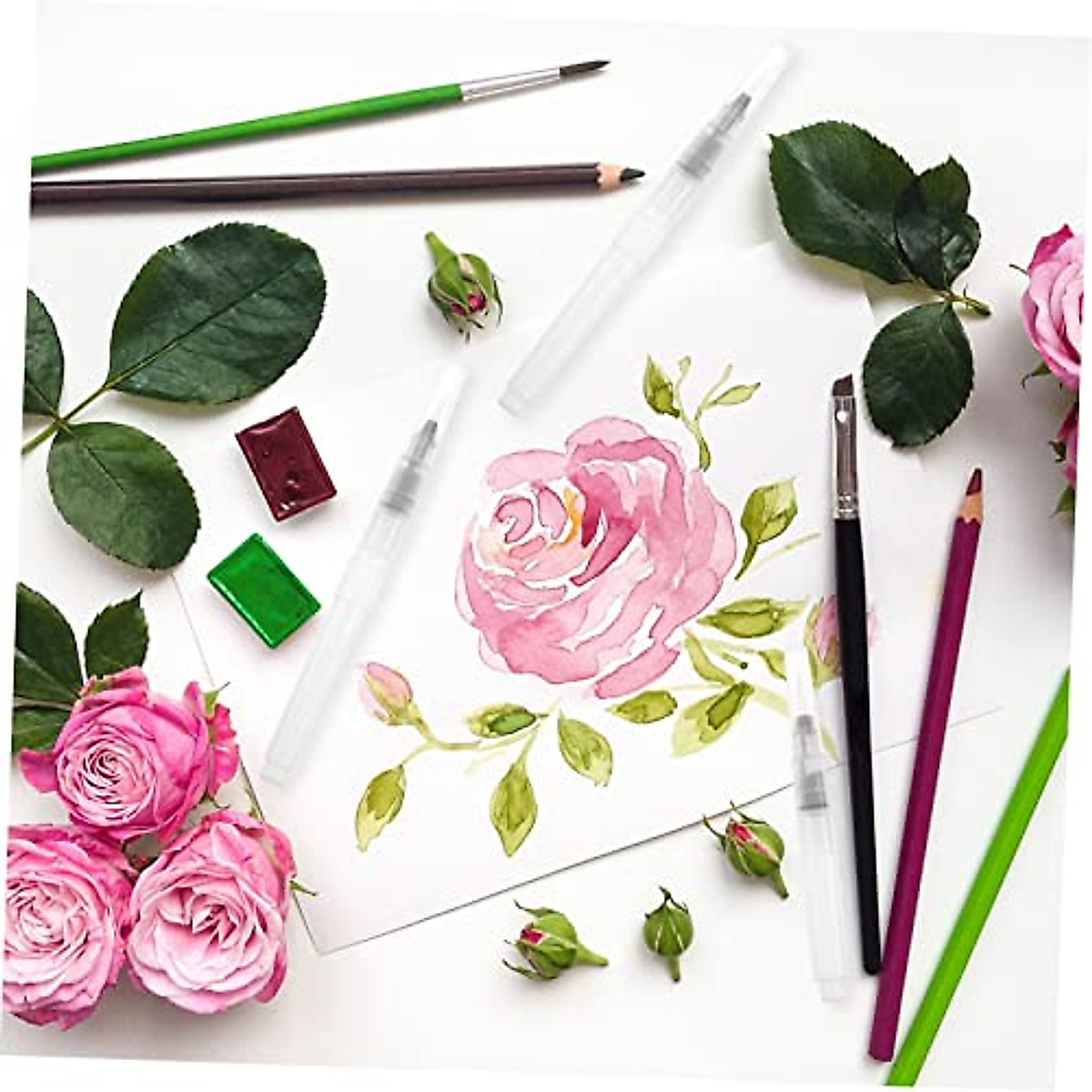 6pcs Travel Set Bulk Pencils Paint Brushes Set Water Coloring Brush Pen Water Coloring Brush Pens Watercolor Brush Pen Filling Writing Brush Brush Set Water Brush Watercolor Pens