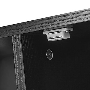 Panana TV Stand Television Stands TV Console Unit with Shelf and 2 Doors Storage Cabinets for Living Room Bedroom for TVs up to 70 Inches (Black, 62.99 inch)