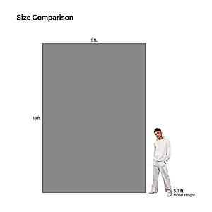 LimoStudio 9 feet X 13 feet Professional Photography Background Gray Color, Dimension, Backdrop Muslin with 3 Heavy Duty Spring Clip Clamp, Gray Canvas, Chromakey Screen, AGG2331