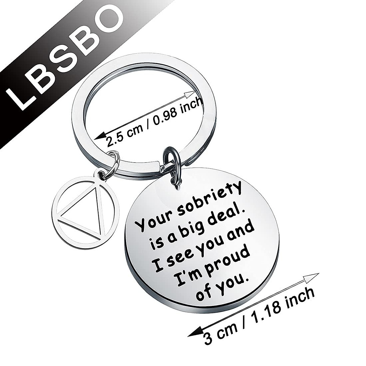 CENWA Sobriety Gift Recovery Sponsor Gift Your Sobriety Is a Big Deal I See You And I’m Proud of You Keychain (Your Sobriety Is K)