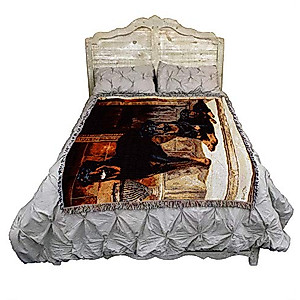 Pure Country Weavers Rottweiler Blanket by Robert May - Gift for Dog Lovers - Tapestry Throw Woven from Cotton - Made in The USA (72x54)