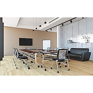 Safco Products Impromptu Full Whiteboard Screen 8511BL, Black, 42"W x 72"H, Double-sided Magnetic Dry Erase Board, Commercial-Grade Steel Frame, Swivel Wheels, Accessory Shelf