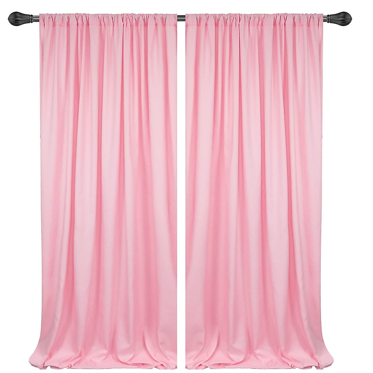 10x10FT Pink Backdrop Curtains for Parties - Pink Backdrop Curtain for Baby Shower Birthday Photo Home Party Curtains Backdrop 5x10FT 2 Panels