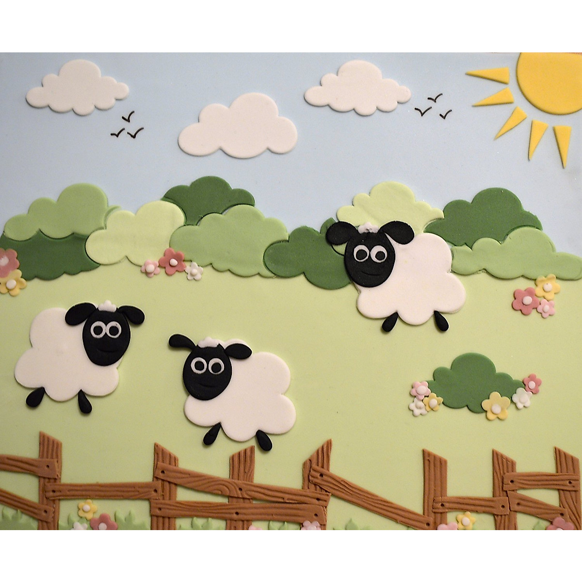 LOKMAN Set of 5 Fluffy Fondant Cloud Cutter, Gum Paste Cutter,Cookie Cake Mold Fondant Cutter, Sugar Craft, Fondant Decorating Tools (Cloud)