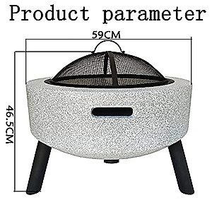 LEAYAN Garden Fire Pit Grill Bowl Grill Barbecue Rack Small Fire Pit,Outdoor Fire Pits Table Top Fire Pit Outdoor Heaters&Fire Pit BBQ Grill Firepit Bowl Backyard Patio Garden Fireplace with Grill