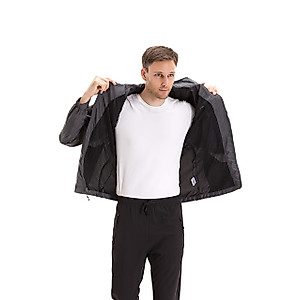 TRAILSIDE SUPPLY CO. Mens Windbreaker Jackets Lightweight Packable Jacket,Windproof and Dustproof Dark grey size 3XL