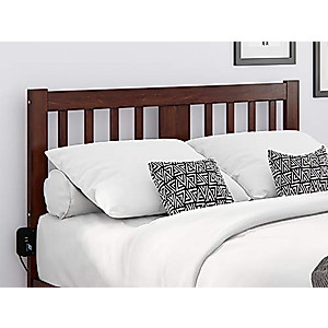 AFI Tahoe Full Headboard with USB Turbo Charger in Walnut