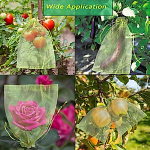 ANSLEY SHOP 50PCS 8x12 Inches Organza Gift Bags with Drawstring Gift Packaging Big Bags (White)