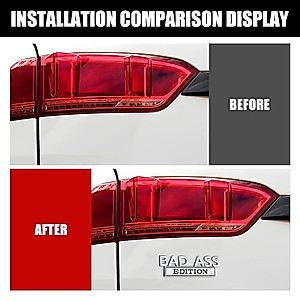 Hawyet 1 PC Car Fender Badge Sticker, 3.93" x 1.33" Bad Ass Edition Zinc Alloy 3D Engine Hood Decal, Universal Body Decoration Modification Accessory, Suitable for Most Car Models (Silver & Black)