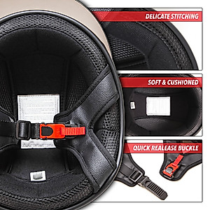 Cartman Cruiser Scooter Motorcycle Half Face Helmet, Patriotic Eagle USA Graphics, DOT Approved for Bike Scooter ATV UTV Chopper, Large