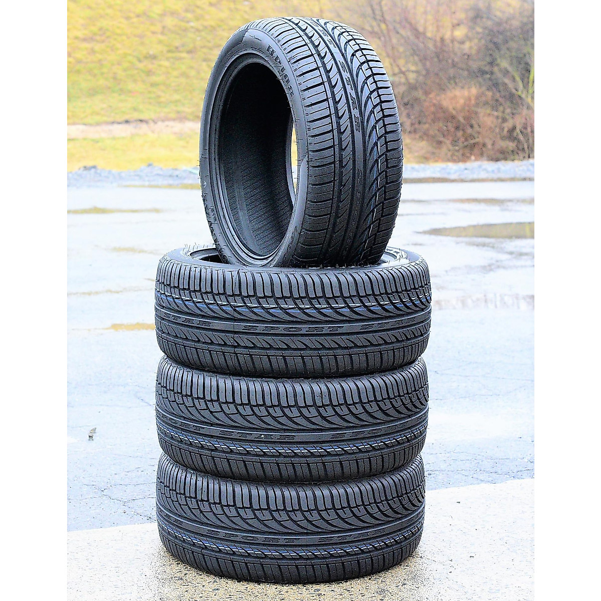 Set of 4 (FOUR) Fullway HP108 All-Season Truck/SUV High Performance Radial Tires-235/55R17 235/55ZR17 235/55/17 235/55-17 103W Load Range XL 4-Ply BSW Black Side Wall UTQG 380AA