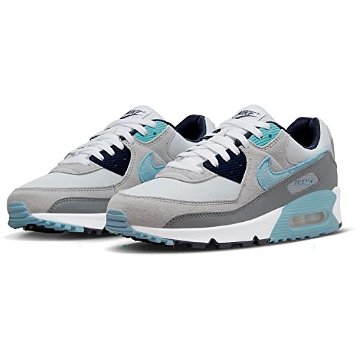 Nike Air Max 90 Men's Shoes (Pure Platinum/Worn Blue, us_Footwear_Size_System, Adult, Men, Numeric, Medium, Numeric_9)