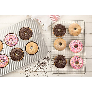 USA Pan Bakeware Aluminized Steel Donut Pan, 6-Well