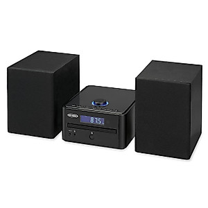 JENSEN JBS-210 JBS-210 3-Piece Stereo 4-Watt-RMS CD Music System with Bluetooth, Digital AM/FM Receiver, 2 Speakers, and Remote