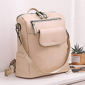 CLUCI Leather Backpack for Women Convertible Backpack Purse Travel Large Fashion Designer Ladies Purse