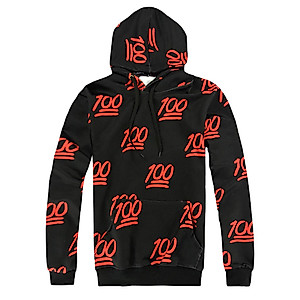 Men's Fashion Jogging Tracksuit Letter Print Sportswear Casual Joggers Sets Hoodie Sweatshirt+Sweatpants Outfits by-Leegor (Large, Black)