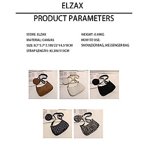 OANEXX Corduroy Crossbody Bag with Coin Purse for Women Multipurpose Corduroy Shoulder Phone Purse including 2 Size Bags (black)