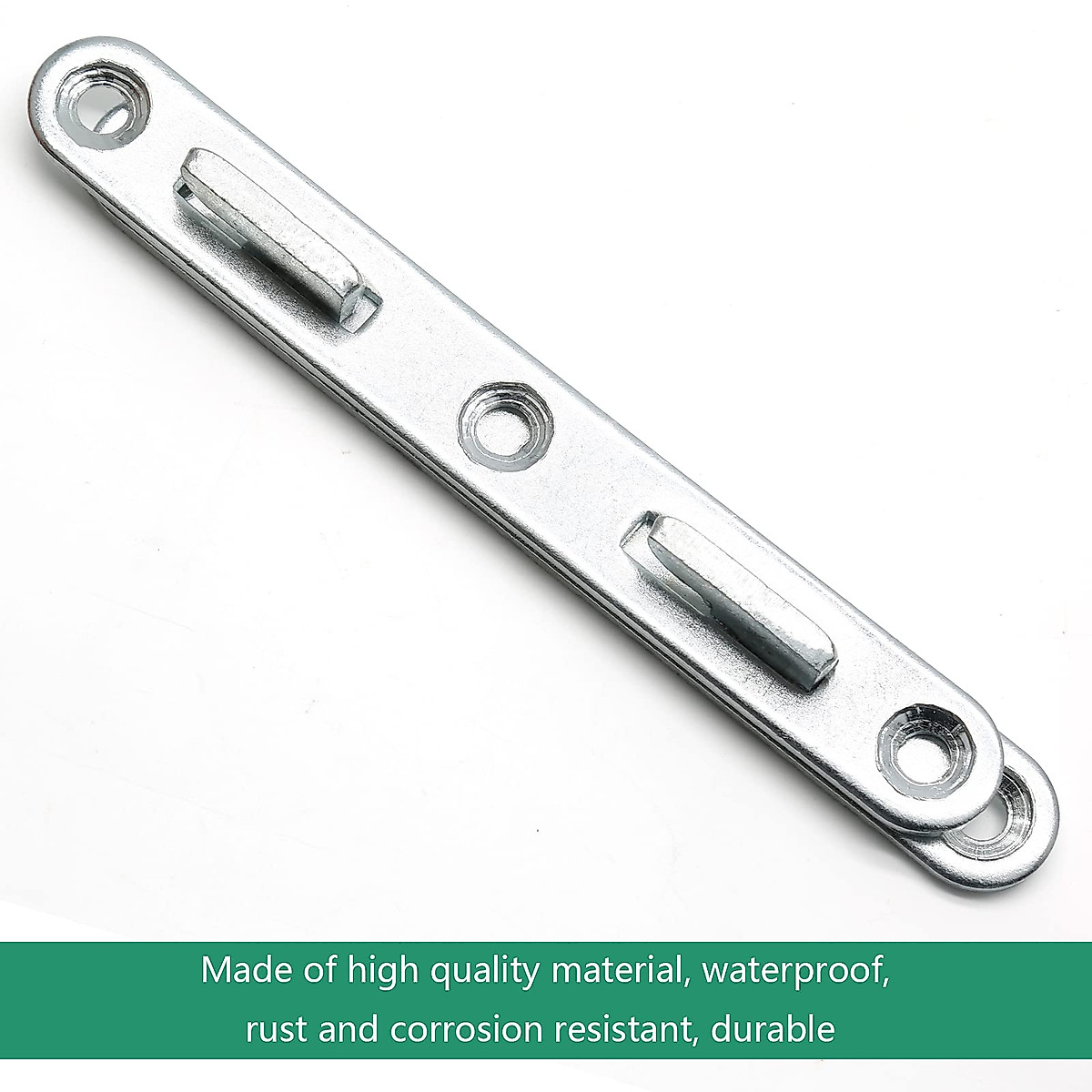 BokWin 4 PCS Wood Bed Rail Connecting Fittings，5 Inch Thicken Bed Rail Fasteners Zinc Round Bed Hook