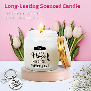 AYGE Nurse Gifts for Women, Nurses Week Gifts 2024- Thoughtful Nurse Appreciation Gift Set - Includes Stainless Steel Tumbler, Candle, Keyring, Bath Bomb, Badge Holder Reel, and Greeting Card