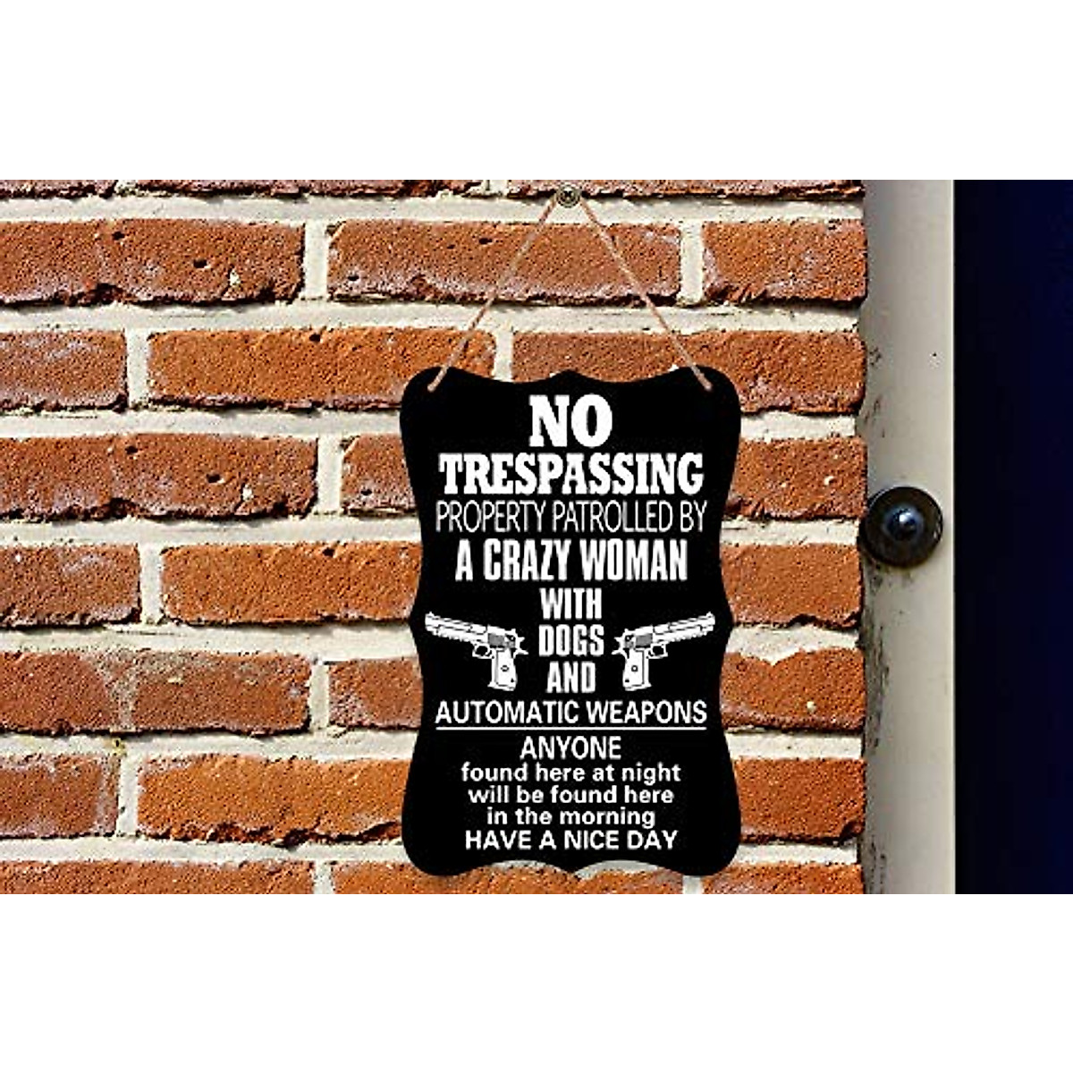 WaaHome Funny No Trespassing Signs Private Property Sign, 7.8''X11.8'' Safety & Privacy Warning Sign