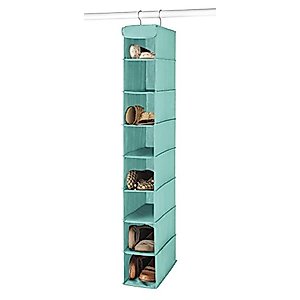 Whitmor 8 Shelf Hanging Shoe Shelves, Turquoise