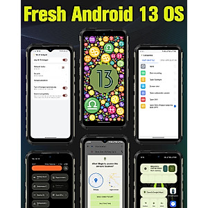 Ulefone Armor 22 Rugged Cell Phones, 16+128GB, 64MP+64MP Dual Cameras, Android 13, 6600mAh, 33W Fast Charging, 3-Card Sot, Face/Fingerprint Unlock, NFC/GPS, 4G LTE Unlocked Smart Phone (Green)