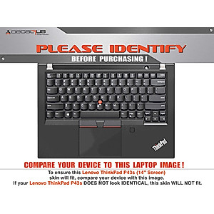 Decalrus - Protective Decal for Lenovo ThinkPad P53 (14" Screen) Laptop Crocodile Skin Pattern Texture Skin case Cover wrap CROlenovoThnkpd14_P43sBlack