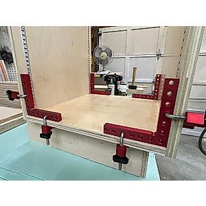 90 Degree Positioning Squares, Right Angle Clamps, Aluminum Alloy Woodworking Carpenter Corner Clamping Square Tool for Picture Frame Box Cabinets Drawers (5.5'x5.5'')
