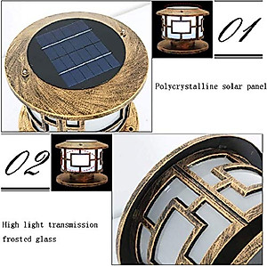 SPNEC Cylindrical Outdoor Column Lamp European Gate Exterior Post Lantern Shop Entrance Villa Home Patio Garden Light Waterproof Lighting Traditional