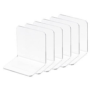 MECCANIXITY L Type Shelf Dividers, PVC Clear Closet Shelf Separator Organizer Clapboard for Kitchen Cabinet Bookcase Office Supermarket 10 x 8 x 10cm Pack of 6