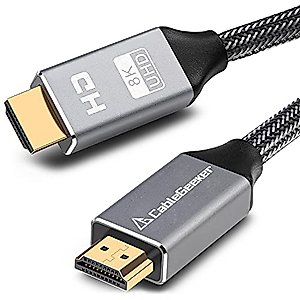 8K HDMI Cable 4FT/1.2M, Ultra High-Speed 48Gbps Gold Plated Braided HDMI 2.1 Cord, 4K@120Hz 8K@60Hz, Dynamic HDR, eARC, Dolby Atmos, Compatible with PS5/Xbox/Playstation/Fire TV/Roku TV and More
