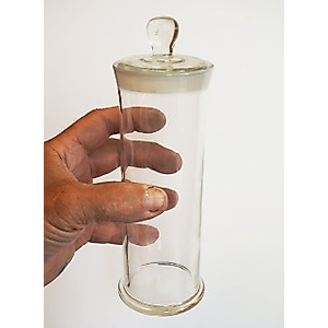 Glass Specimen Jar, 180 x 60mm with lid