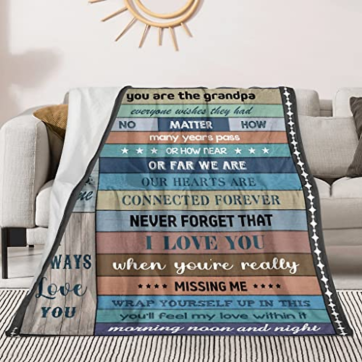 Grandpa Gifts, Grandpa Fathers Day Grandpa Gift, Gifts for Grandpa, Grandpa Birthday Gifts, Grandpa Gifts from Grandchildren, Grandpa Blanket Gifts Throw Blanket 60x50 Inch
