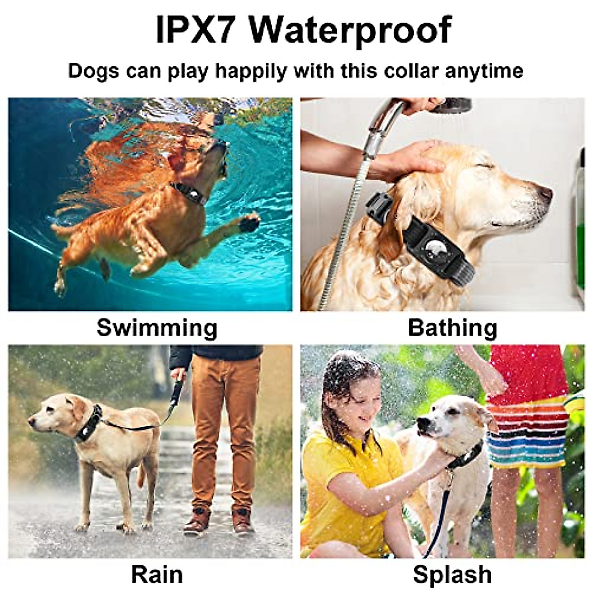 Waterproof Airtag Dog Collar, SANKALA Padded Apple Air Tag Dog Collar, Heavy Duty Dog Collar with AirTag Holder [Full Body Covered], Adjustable Air Tag Pet Collar for Small Medium Large Dogs, L