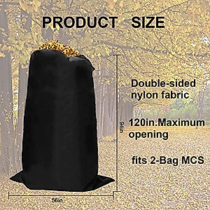ZEROYOYO Lawn Tractor Leaf Bag - Reusable Grass Catcher Bag for Lawn Mower Tractor, Garden Leaf Cleaning, Latest Upgrade Leaf Bag for Riding Lawn Mower, 54 Cubic Feet Fast & Easy Leaf Collection