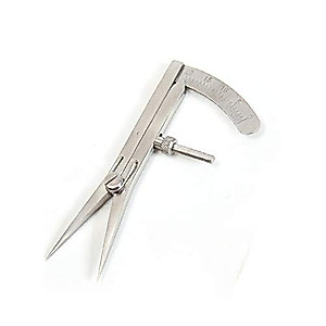 XIAN 3.5 Inch Adjustable Marking Gauge Mini Edge Press - Pitch Gauge DIY Leather Craft Tool, Precision Spring Dividers Calipers Compass Measuring Tools for Woodworking, Metalwork, Engineering