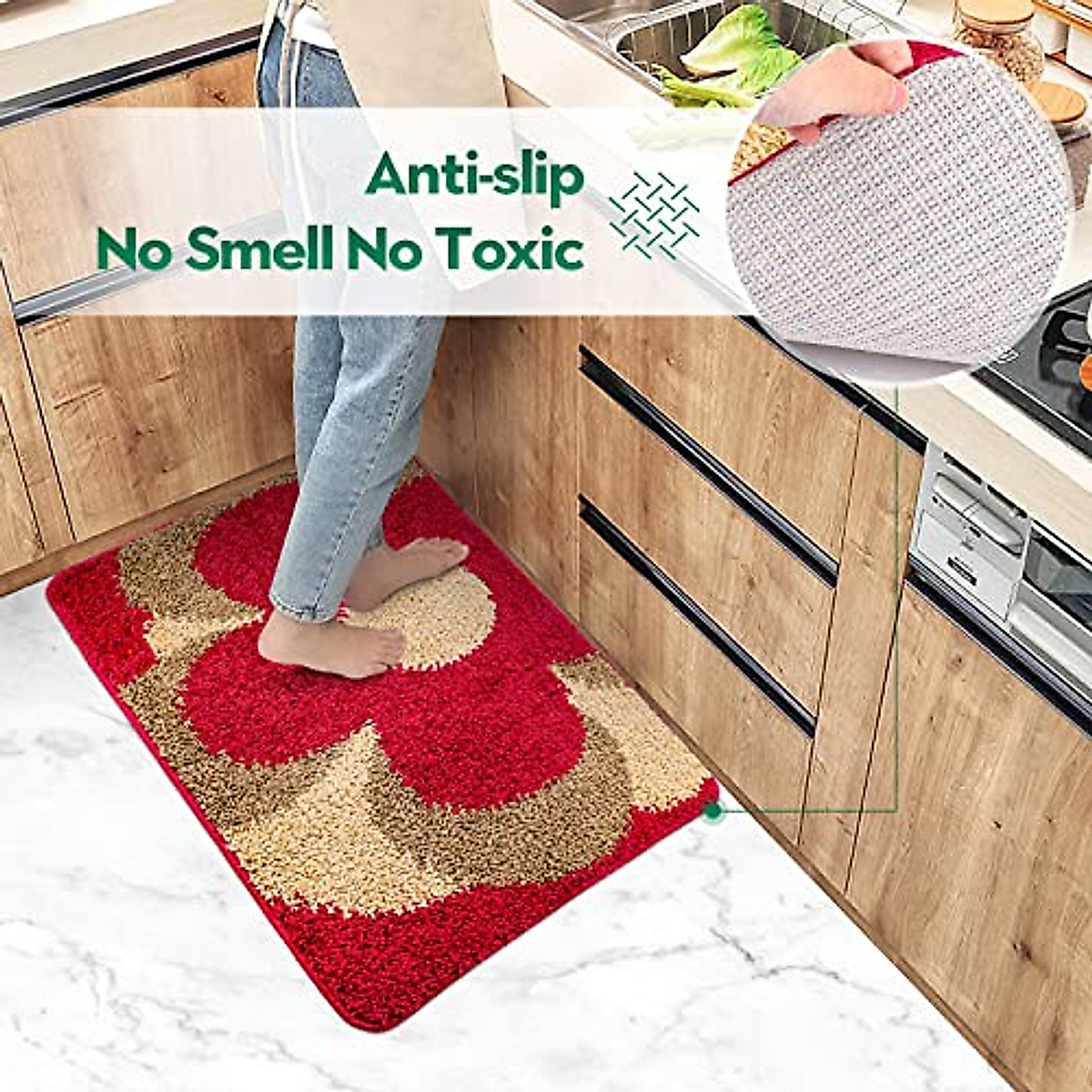 Vennocci F31 Entryway Rug Front Door Mat Indoor Door Mat Bathroom Rug Non Slip Washable