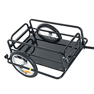 allgoodsdelight365 Steel Frame Bicycle Bike Cargo Trailer Luggage Cart Carrier 110lb Hauler