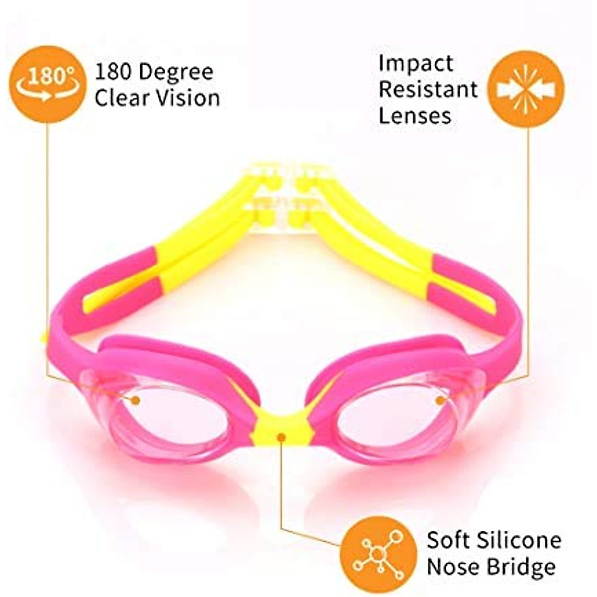 Romoc 4 Pack Kids Swimming Goggles,No Leaking,Anti Fog,UV Protection Swim Glasses Water Goggles Christmas Gift