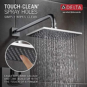 Delta Faucet Vero 14 Series Single-Function Shower Faucet Set, Rain Shower Head, Chrome Shower Faucet, Shower Handle, Delta Shower Trim Kit, Chrome T14253 (Valve Not Included)