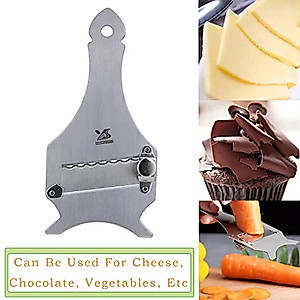 MSY BIGSUNNY 6.5" Truffle Slicer Stainless Steel Chocolate Truffle Shaver With Adjustable Blade Cutter Cheese Scraper Garlic Vegetable Peeler