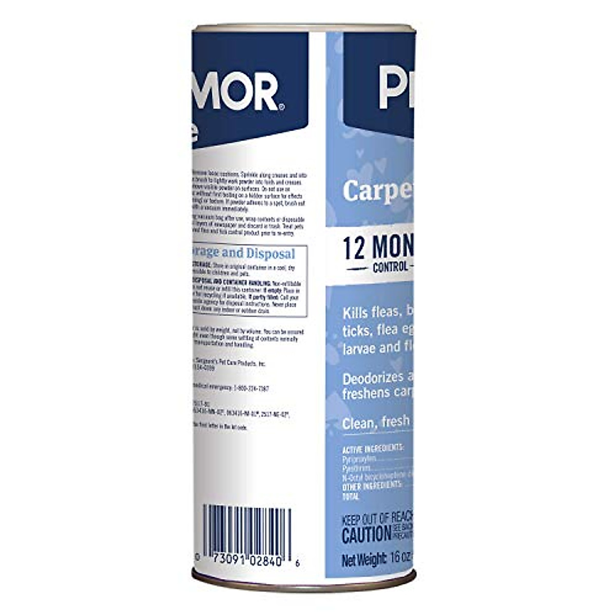PETARMOR Home Carpet Powder for Fleas and Ticks, Protect Your Home From Fleas and Deodorizes Carpets, 16 Ounce