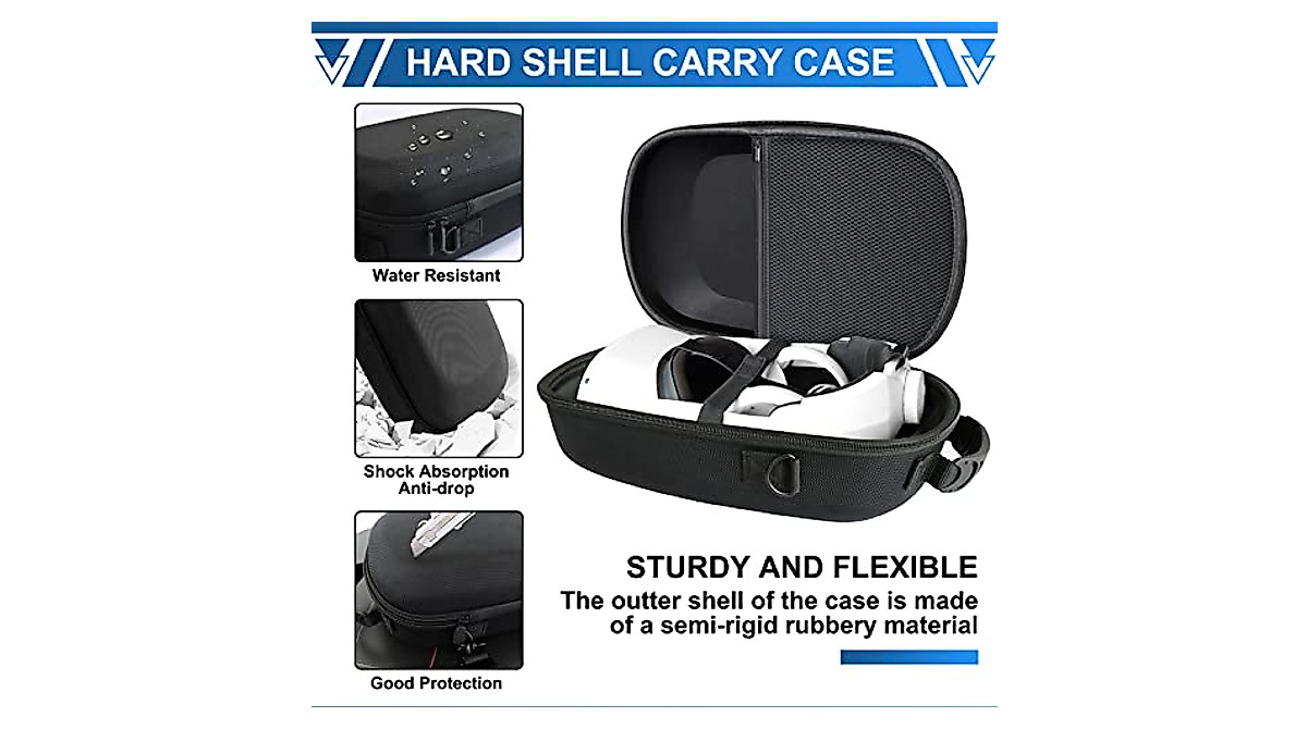 Travel Case for Oculus Quest 2 - Portable VR Storage with Shoulder Strap
