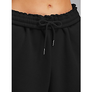 AUTOMET Sweatsuits for Women Set 2 Piece Outfits Oversized Sweatshirt Fall Outfits 2025 Lounge Sets Pullover Casual Trendy Y2k Clothing Sweatpants with Pockets Black XL